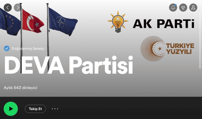 DEVA Partisi'nin Spotify hesabı çalındı, profil fotoğrafına AK Parti ...